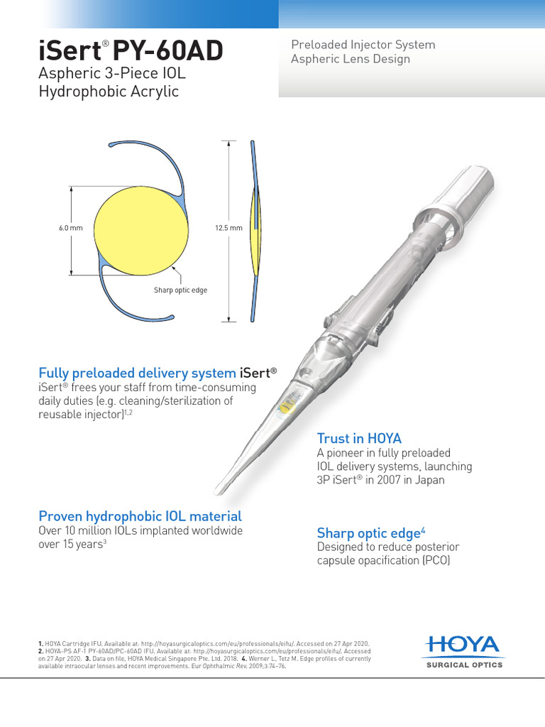 Brochure Hoya - PY-60AD - DS - EN | PDF | Lenses | Optics