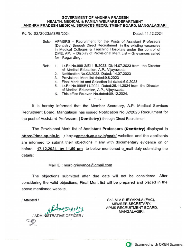 Dentistry Prov Merit List 111224 | PDF
