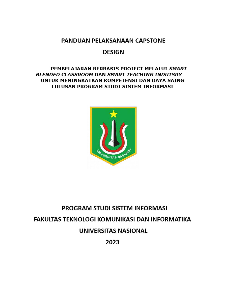 Panduan Capstone Project Sistem Informasi | PDF