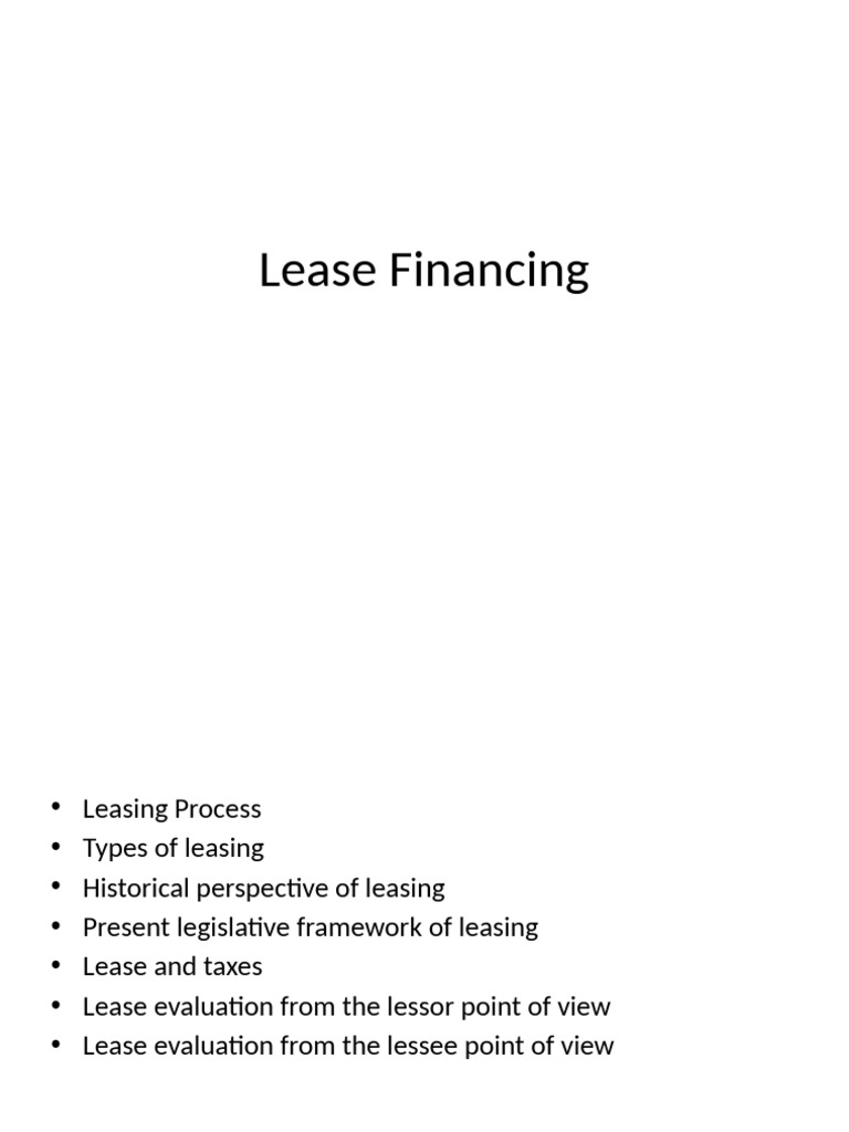 Lease Financing Test 2 | PDF | Lease | Loans