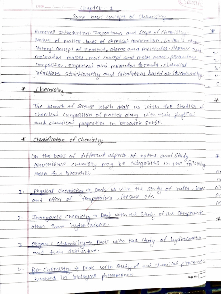 Chemistry 1 Chapter Overview | PDF