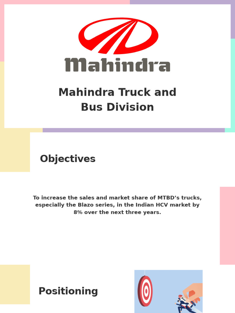 Mahindra Truck and Bus Division Strategy | PDF | Truck | Brand
