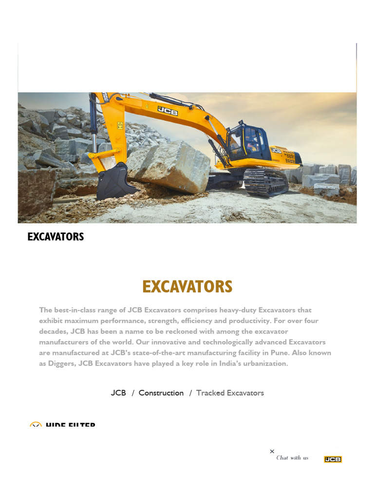 Tracked Excavators in JCB | PDF