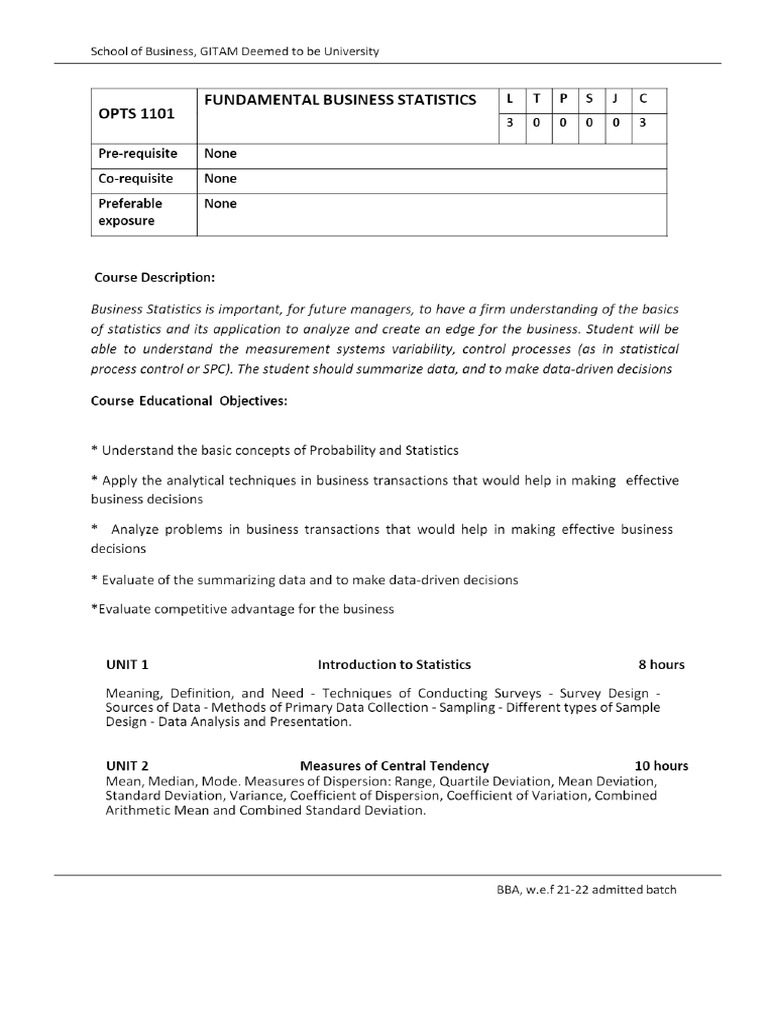 OTPS1011 - Business MAthematics | PDF