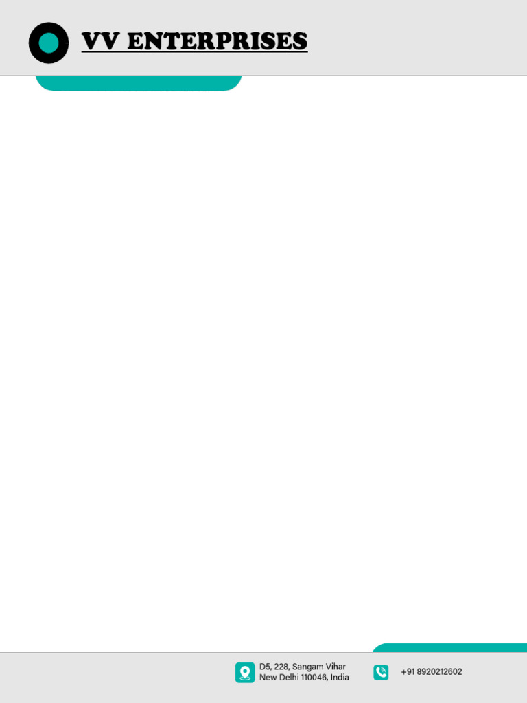 VV Enterprises: D5, 228, Sangam Vihar New Delhi 110046, India +91 ...