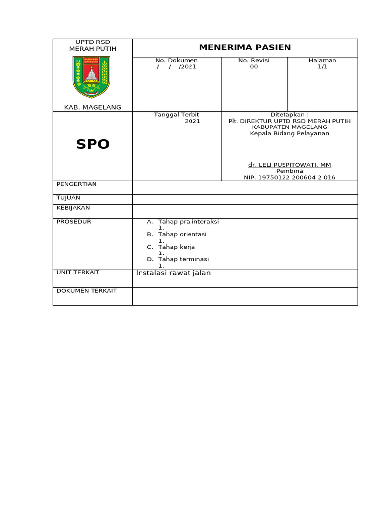 Form Spo Kosong | PDF