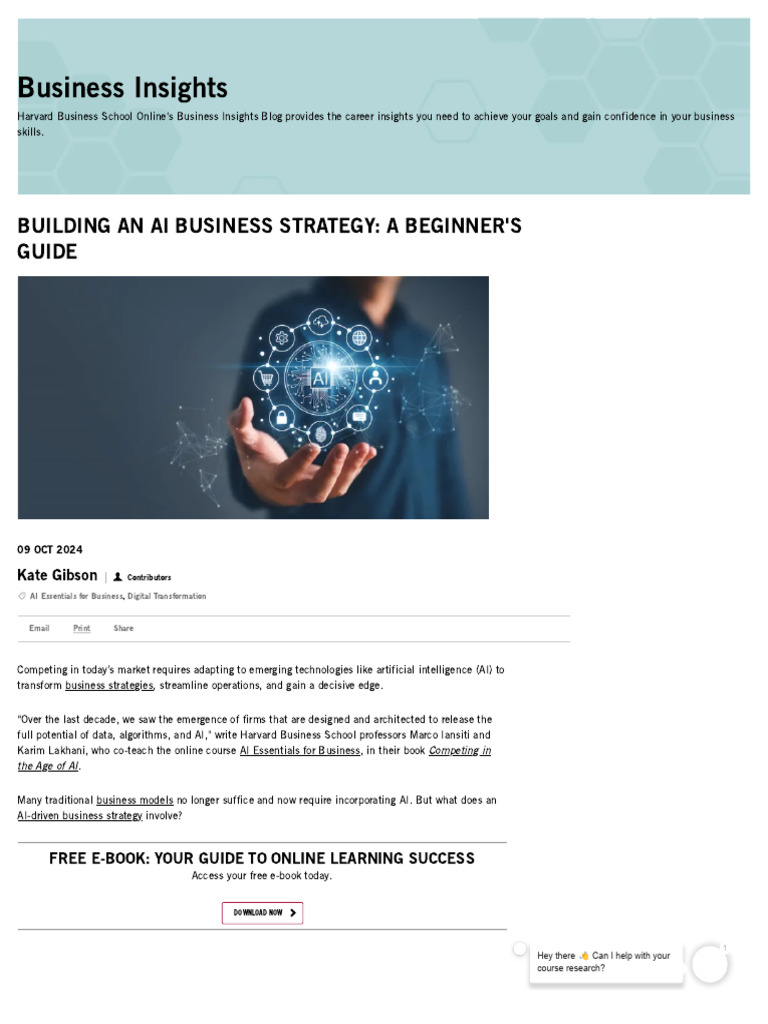AI Strategy Guide for Beginners | PDF | Artificial Intelligence ...