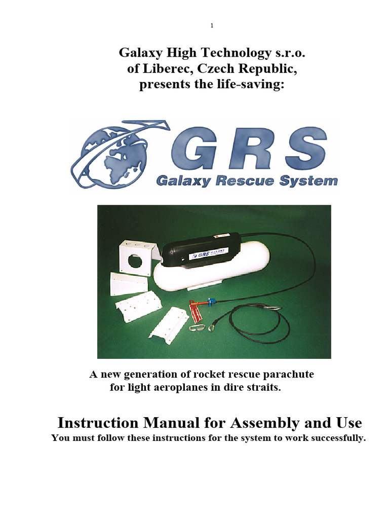 GRS Galaxy Rescue System | PDF | Parachute | Rocket