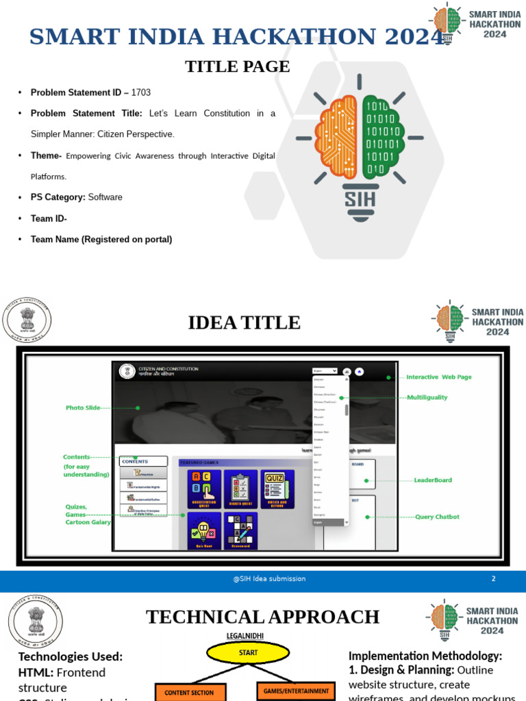 SIH2024 IDEA Presentation | PDF | Java Script | Cross Platform Software SIH2024 IDEA Presentation | PDF | Java Script | Cross Platform Software