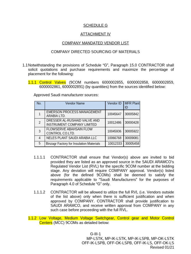 Aramco Approved Vendor List 2024 | PDF | Pipe (Fluid Conveyance) | Gas ...
