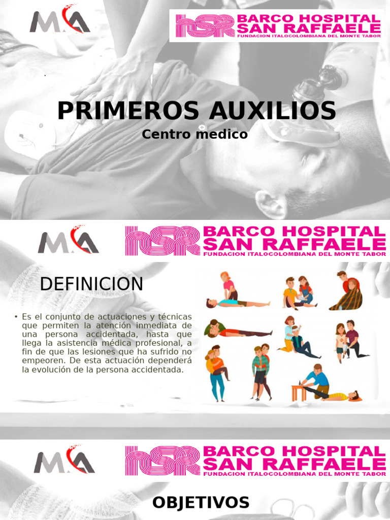 Presentacion Primeros Auxilios Bhsr (1) | PDF | Reanimación cardiopulmonar | Quemar