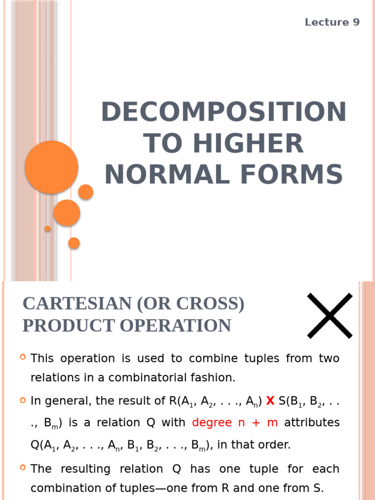 1. Lect 9 Decomposition | PDF | Computer Data | Databases