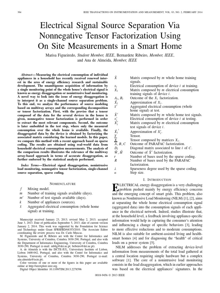 14 - Electrical Signal Source Separation Via Nonnegative Tensor Factorization Using On Site ...