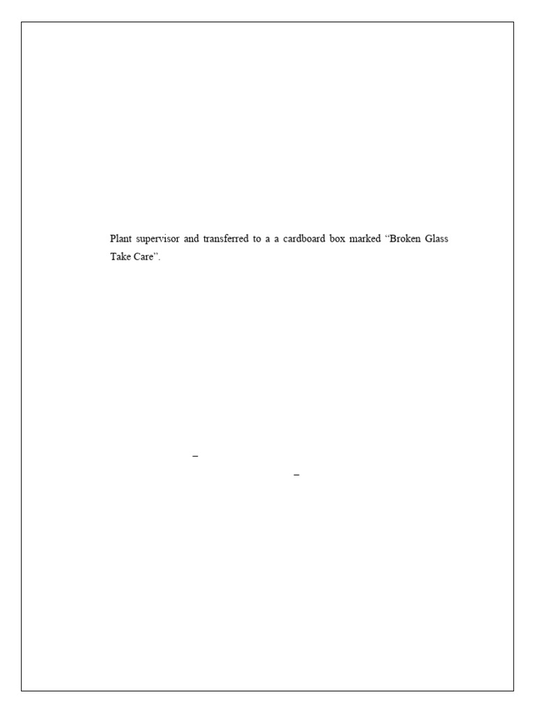 Glass, Jewelry, and Metal Safety Policies | PDF | Glasses | Food Safety