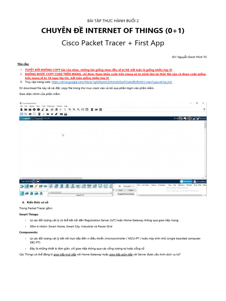 Thuc Hanh Buoi 2 IoT | PDF