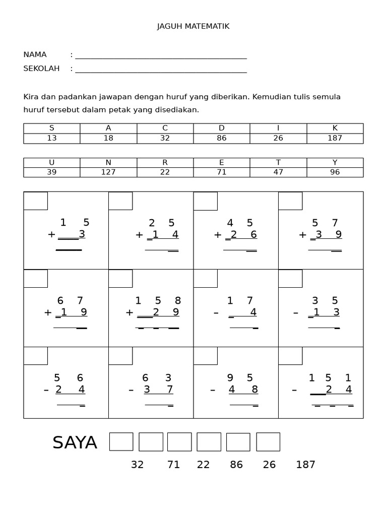 JAGUH MATEMATIK | PDF
