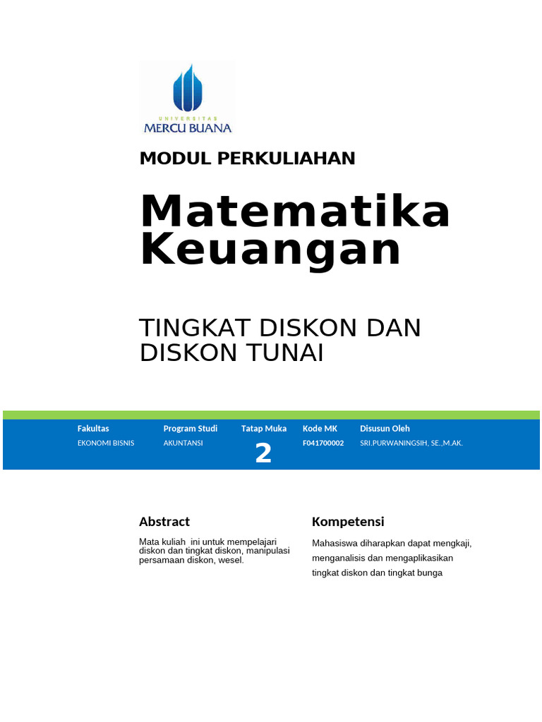 Modul Matematika Bisnis [TM2] | PDF