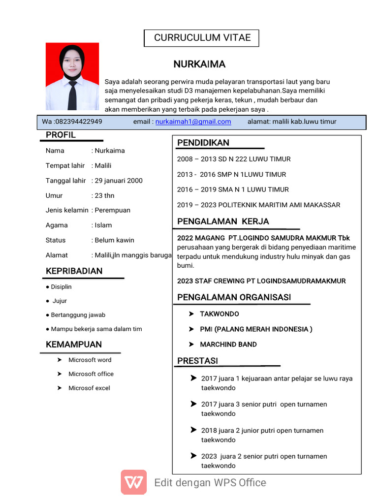 Nurkaima CV 2024 | PDF
