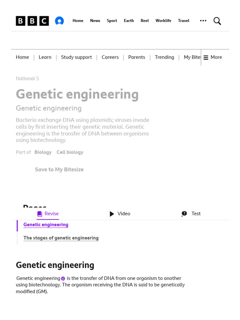 Genetic engineering - Genetic engineering - National 5 Biology Revision ...