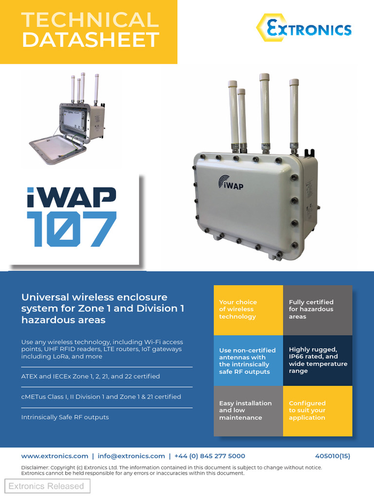 iWAP107 Datasheet_405010(15) | PDF | Electrical Connector | Information And Communications ...