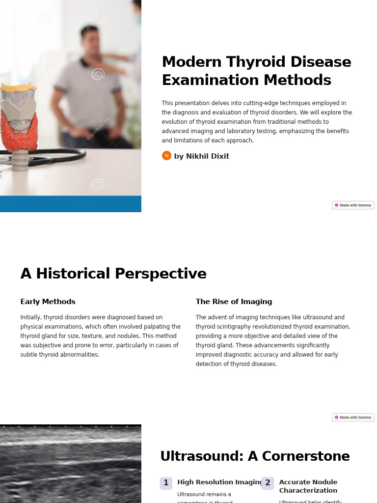 Modern Thyroid Disease Examination Methods | PDF | Thyroid | Thyroid Disease