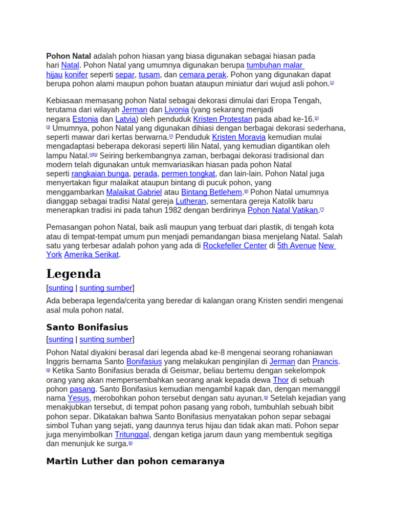 Asal Usul Pohon Natal | PDF