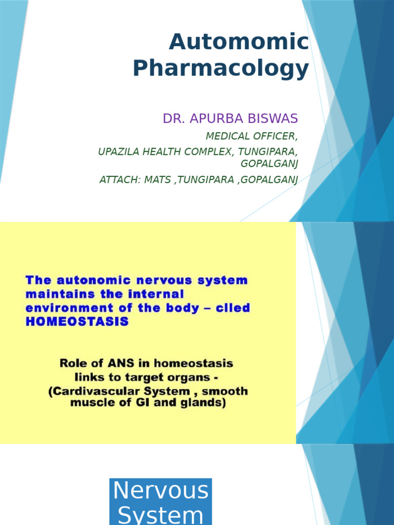 Autonomic Pharmacology Overview | PDF | Acetylcholine