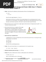 Class 11 Work, Energy, and Power Formulas | PDF | Collision | Force