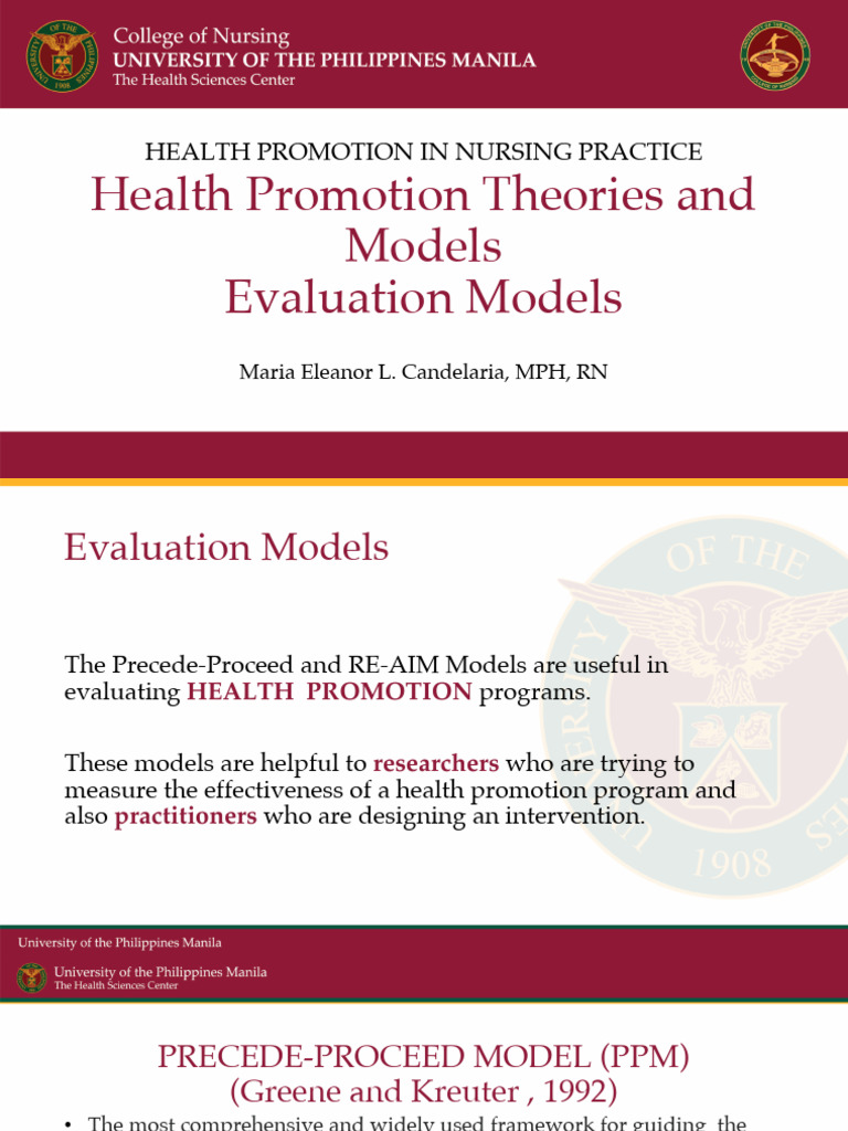 PRECEDE-PROCEED MODEL_UPManila-CN Slides | PDF | Behavior | Policy