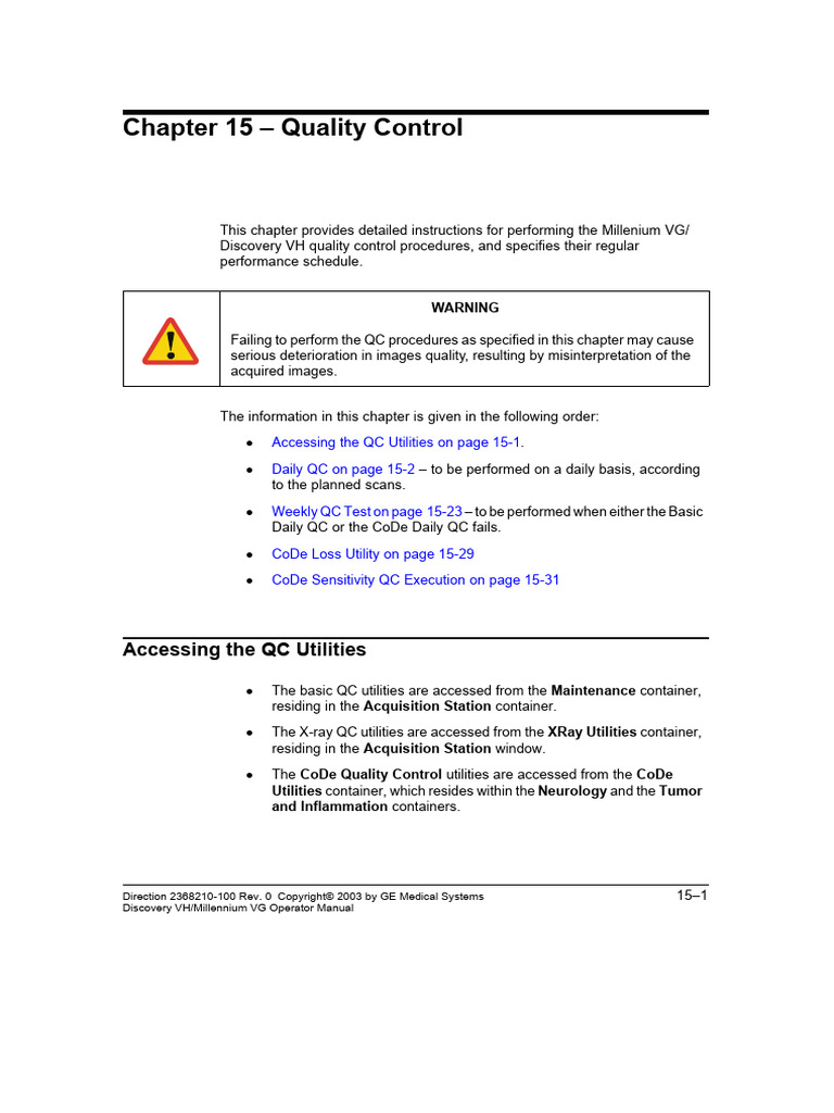 15-Quality Control | PDF | X Ray | Parameter (Computer Programming)