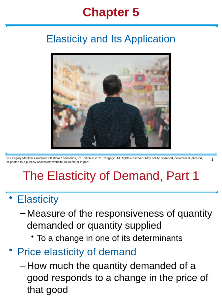 Chapter 05 Elasticity and Its Application - M | PDF | Elasticity (Economics) | Price Elasticity ...