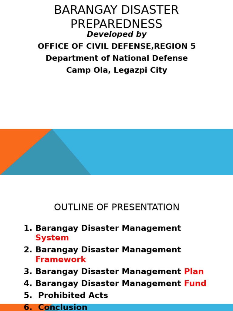 Barangay Disaster Preparedness Guide | PDF | Emergency Management ...