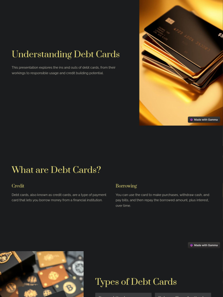 Understanding Debt Cards | PDF