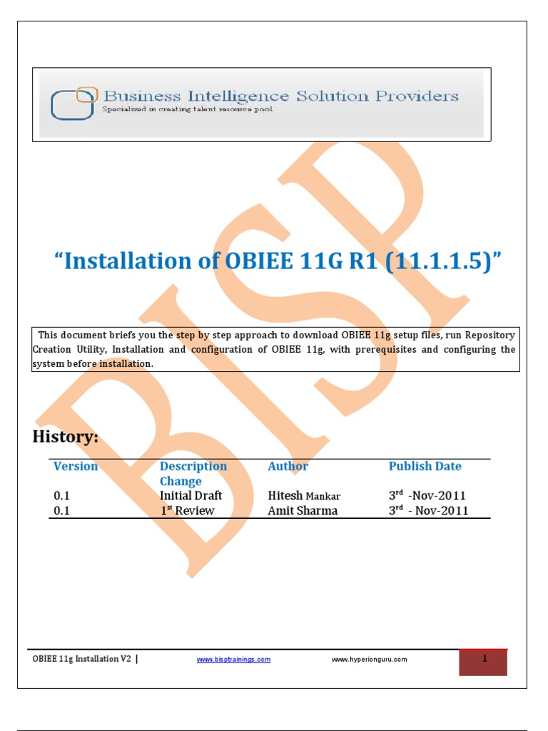 OBIEE Installation Guide v2 | PDF | Oracle Database | Ip Address