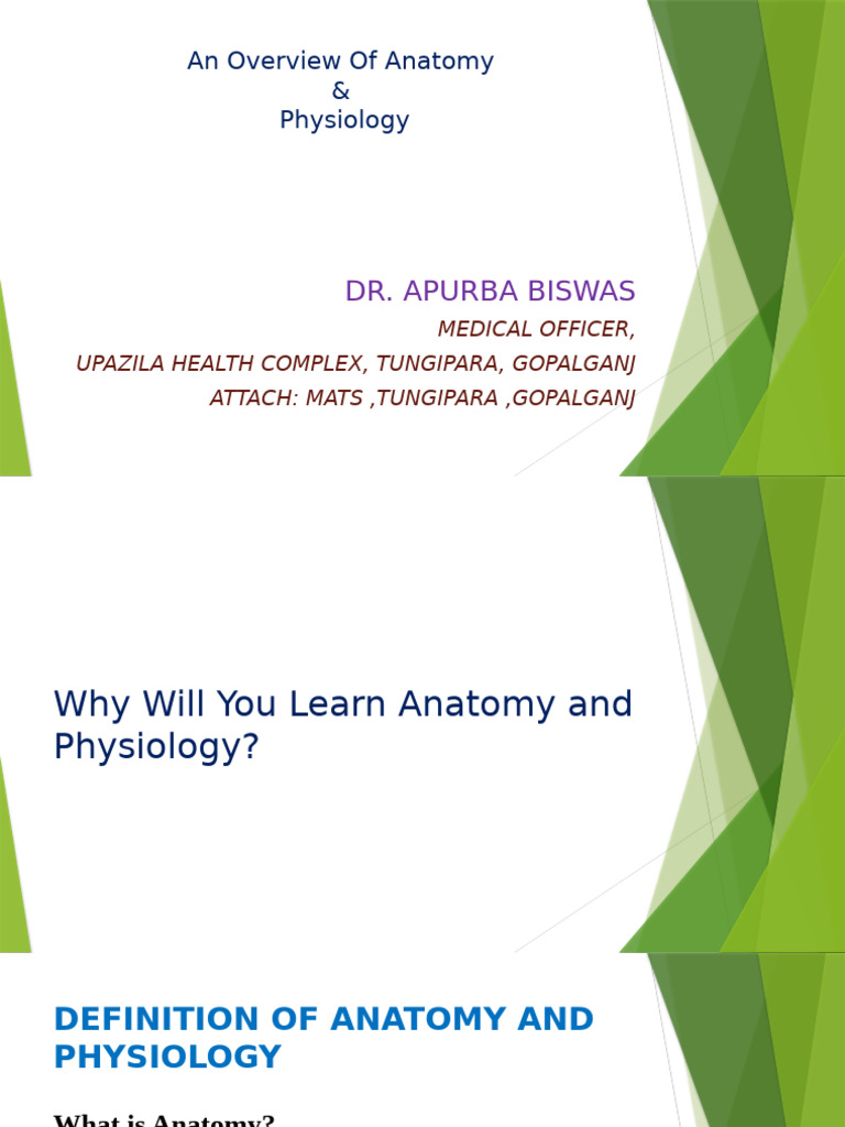 Anatomy and Physiology Overview | PDF | Anatomy | Histology