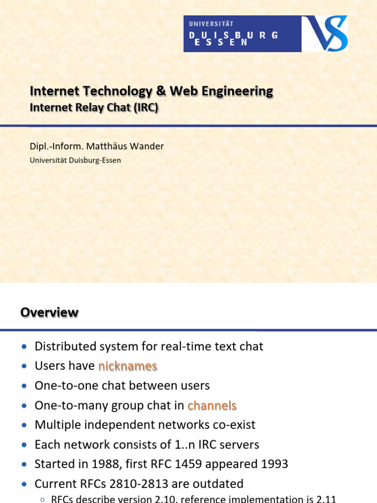 IRC_OV | PDF | Internet Relay Chat | Computer Network