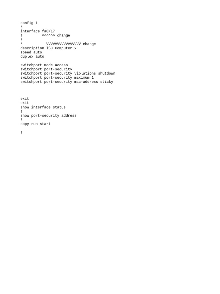Port Set Auto and Sticky | PDF