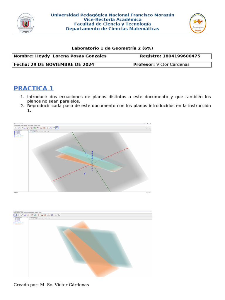 Geogebra Practica 1 | PDF | Geometría del plano euclidiano | Formas geométricas