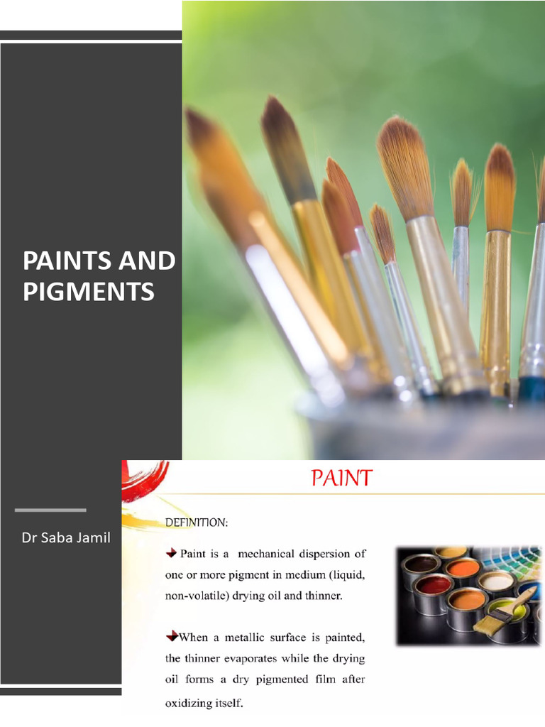 Paints and Pigments Lecture Notes 1 5 | PDF | Paint | Epoxy
