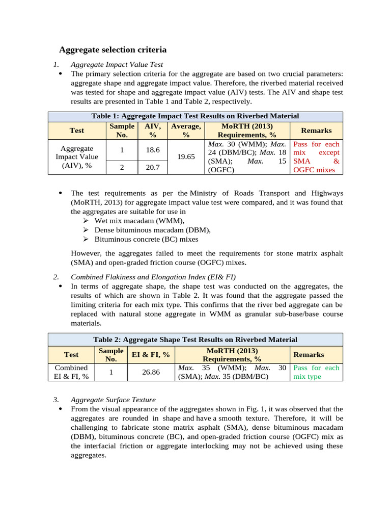 Observations on river bed material | PDF | Concrete | Construction ...