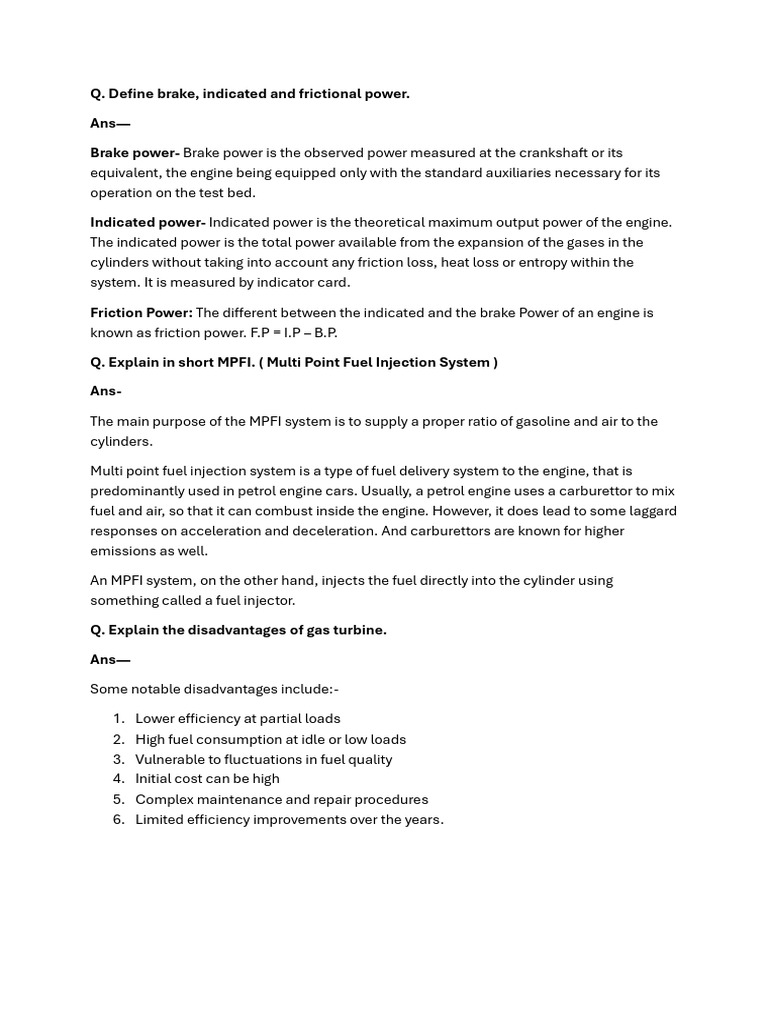 FINAL IC Engine Section B | PDF | Internal Combustion Engine | Exhaust Gas