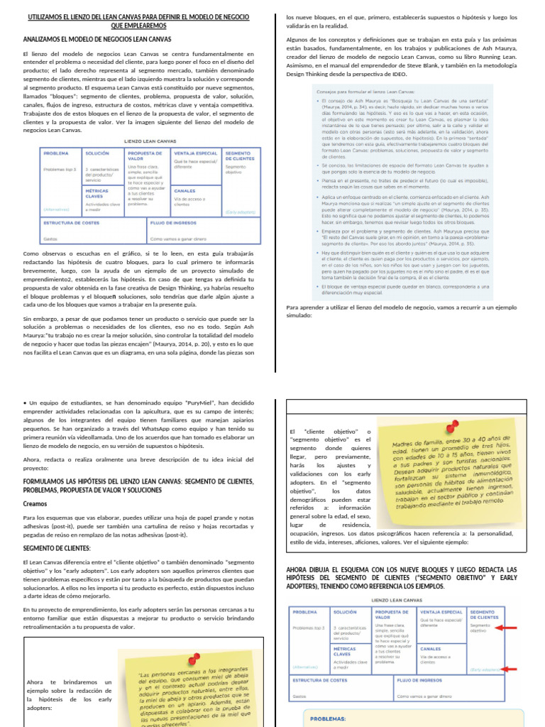 LEAN CANVAS 4to | PDF | Modelo de negocio