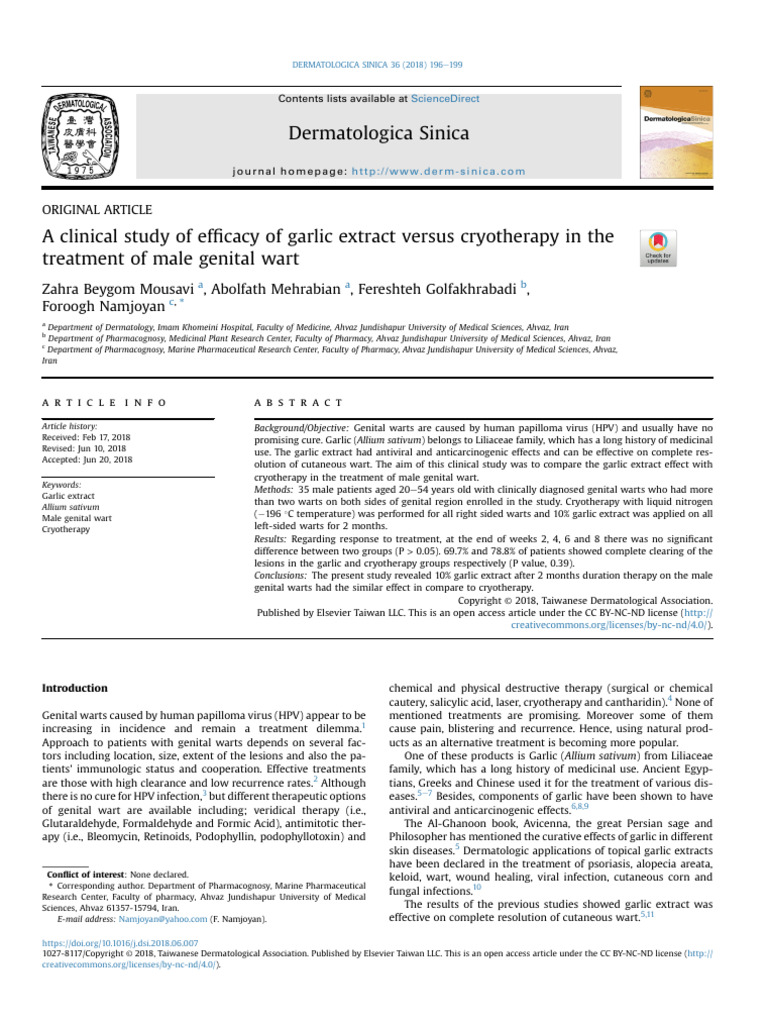 A Clinical Study of Efficacy of Garlic Extract Ver | PDF | Clinical ...