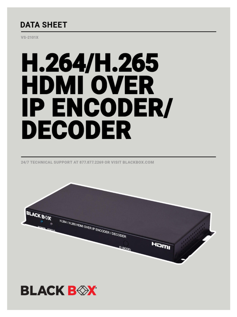 H.264/H.265 Hdmi Over Ip Encoder/ Decoder | PDF | Hdmi | Data Compression