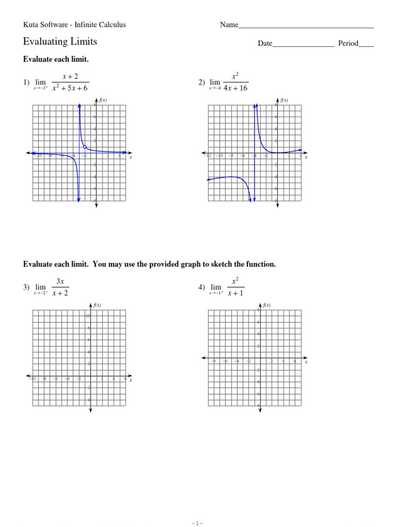 Kuta Calculus Section 1 Limits Worksheet 5 Essential Discontinuities | PDF | Logic | Mathematics