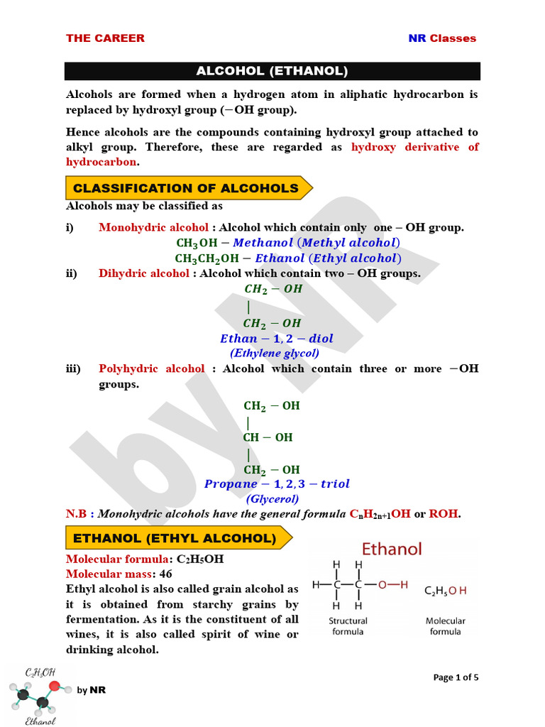 ALCOHOL | PDF | Ethanol | Ester