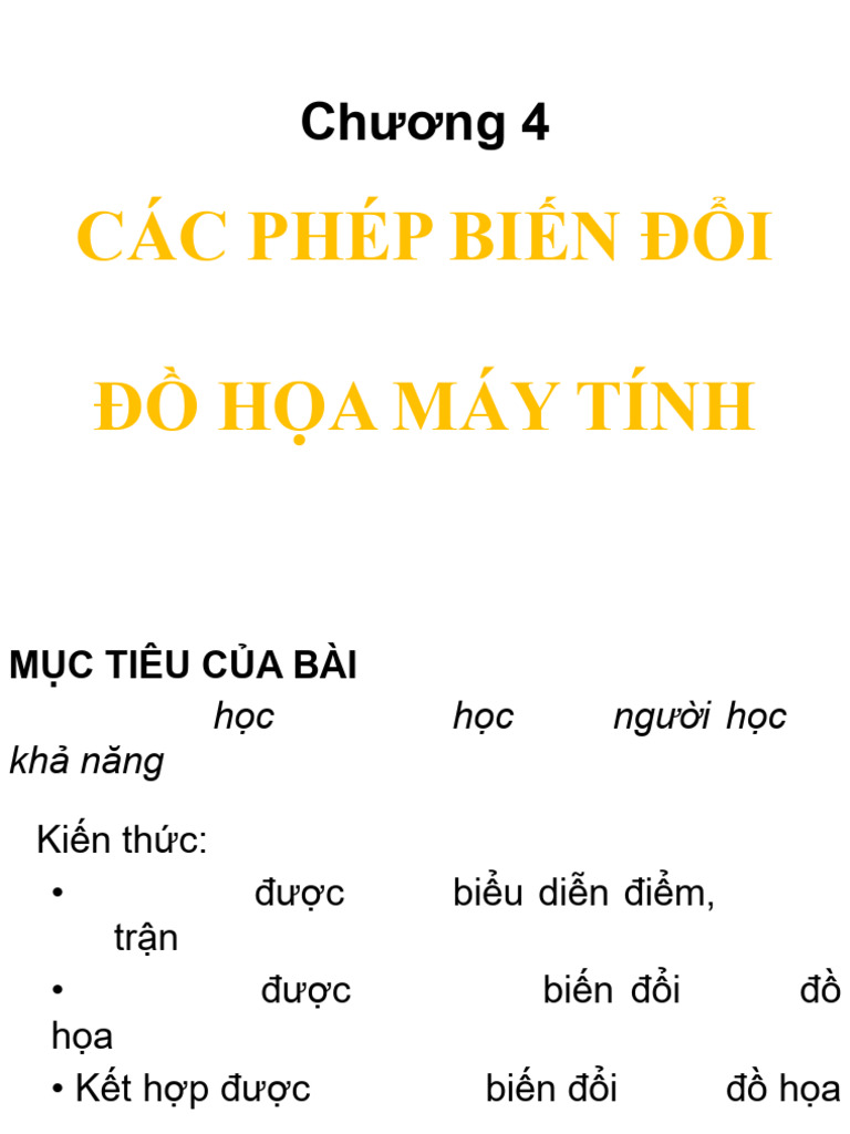 DHMT-Chuong 4-Cac Phep Bien Doi | PDF