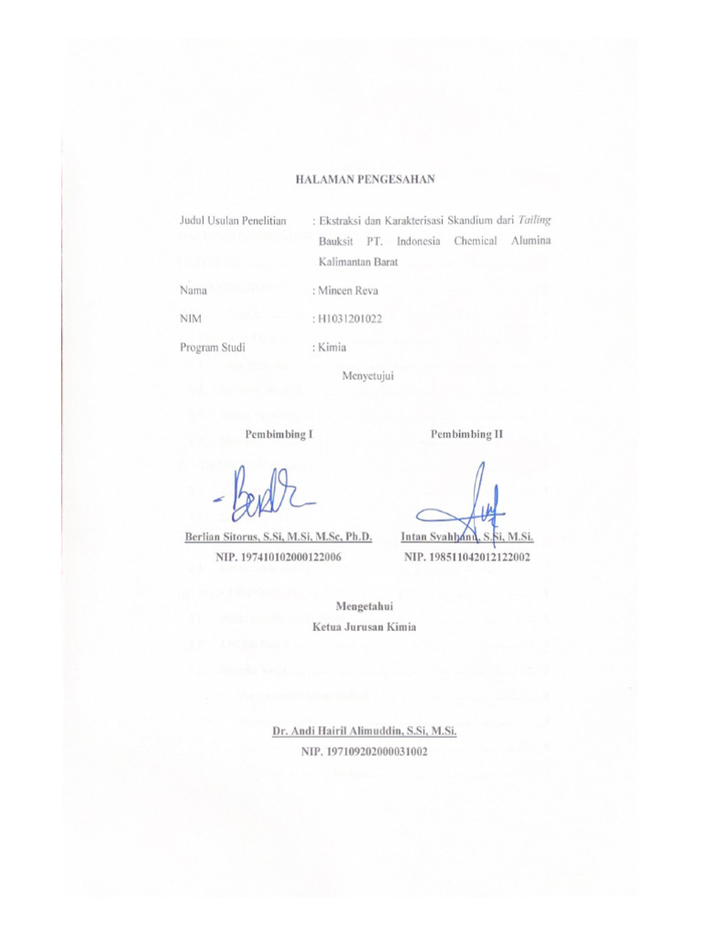 HALAMAN PENGESAHAN Sempro | PDF