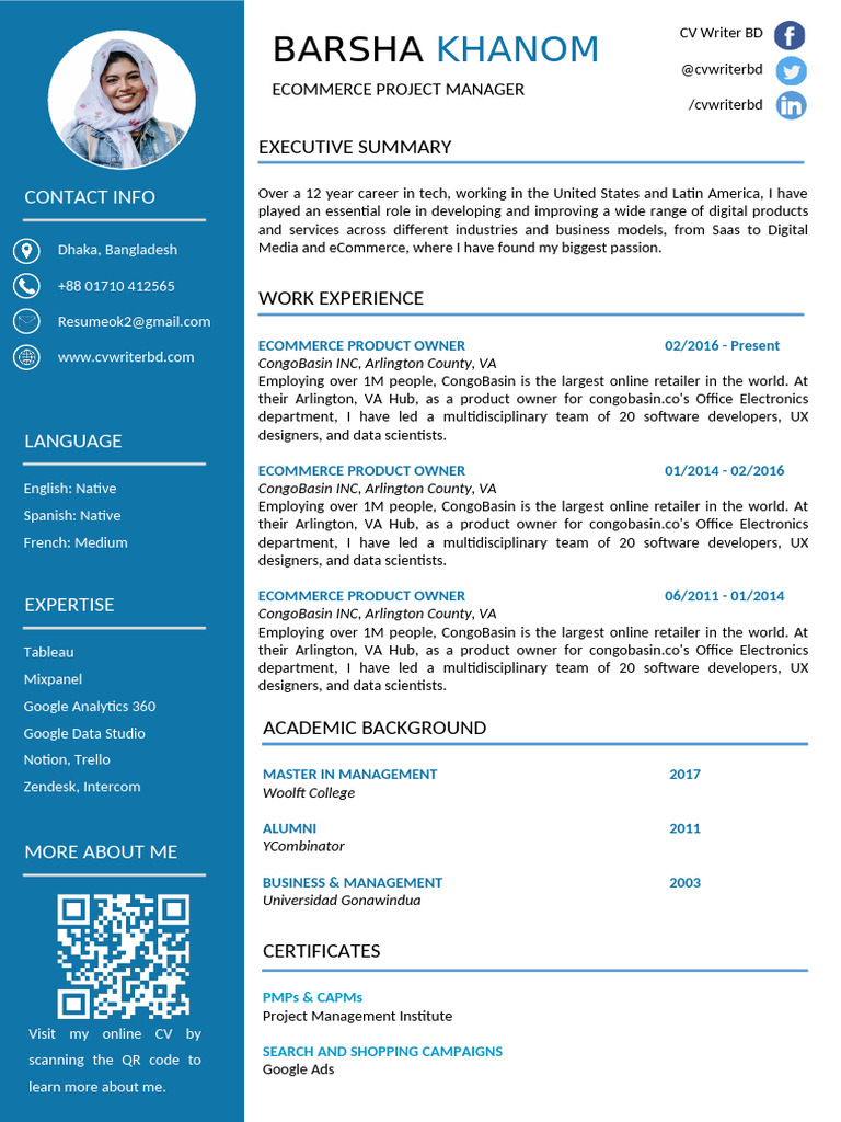 Free CV Writer BD 08 | PDF | Information Technology Management | Computing