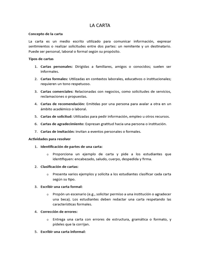 La Carta | PDF